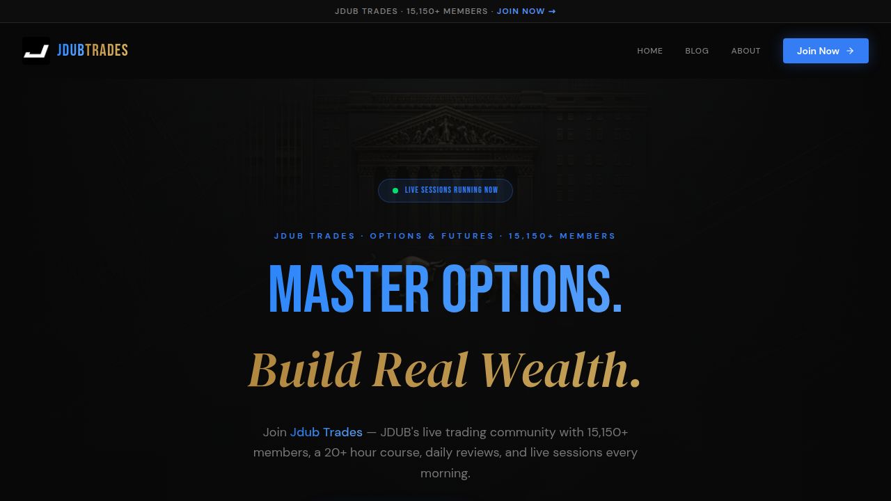 Jdub Trades | Live Options Trading Community